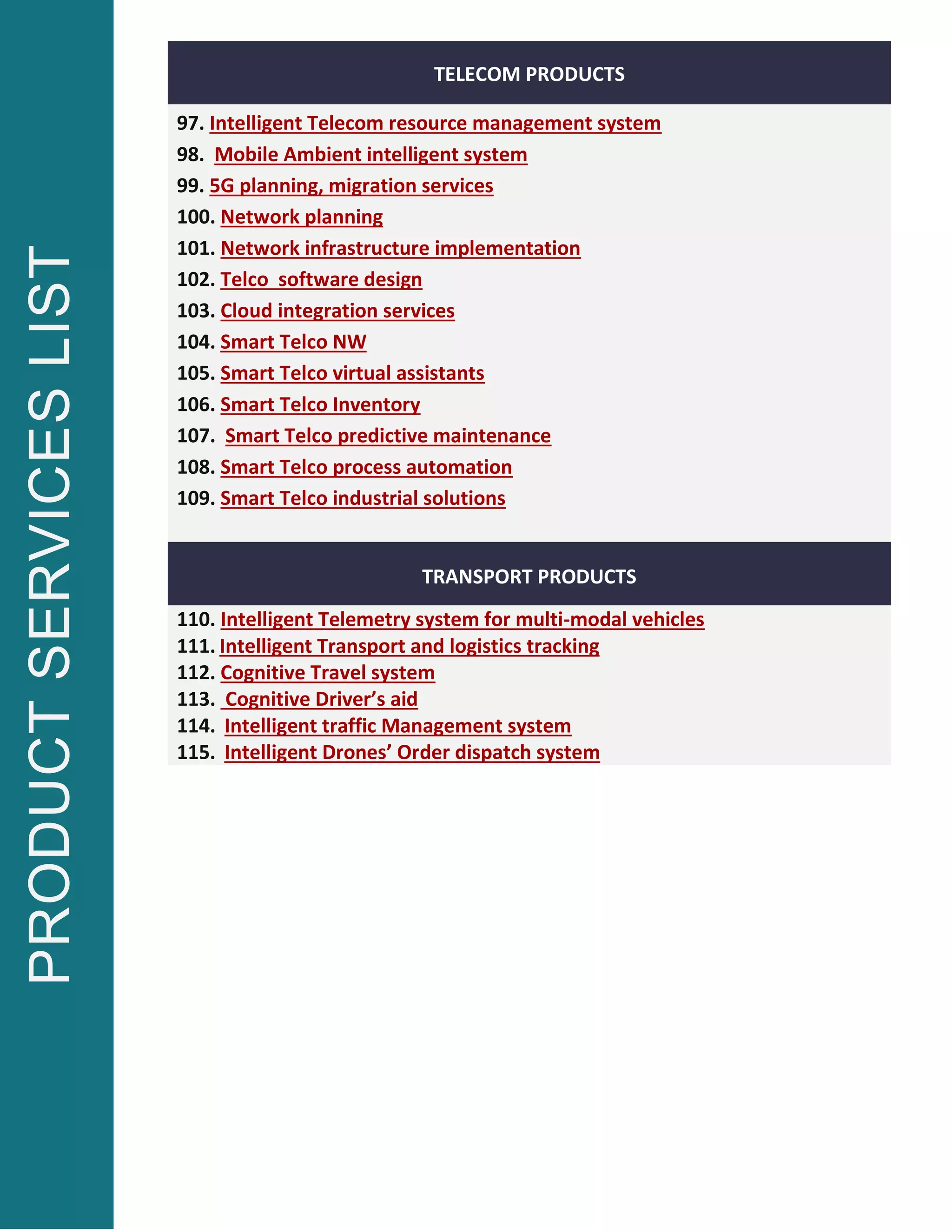 Master products catalogue v1.1 | PDF