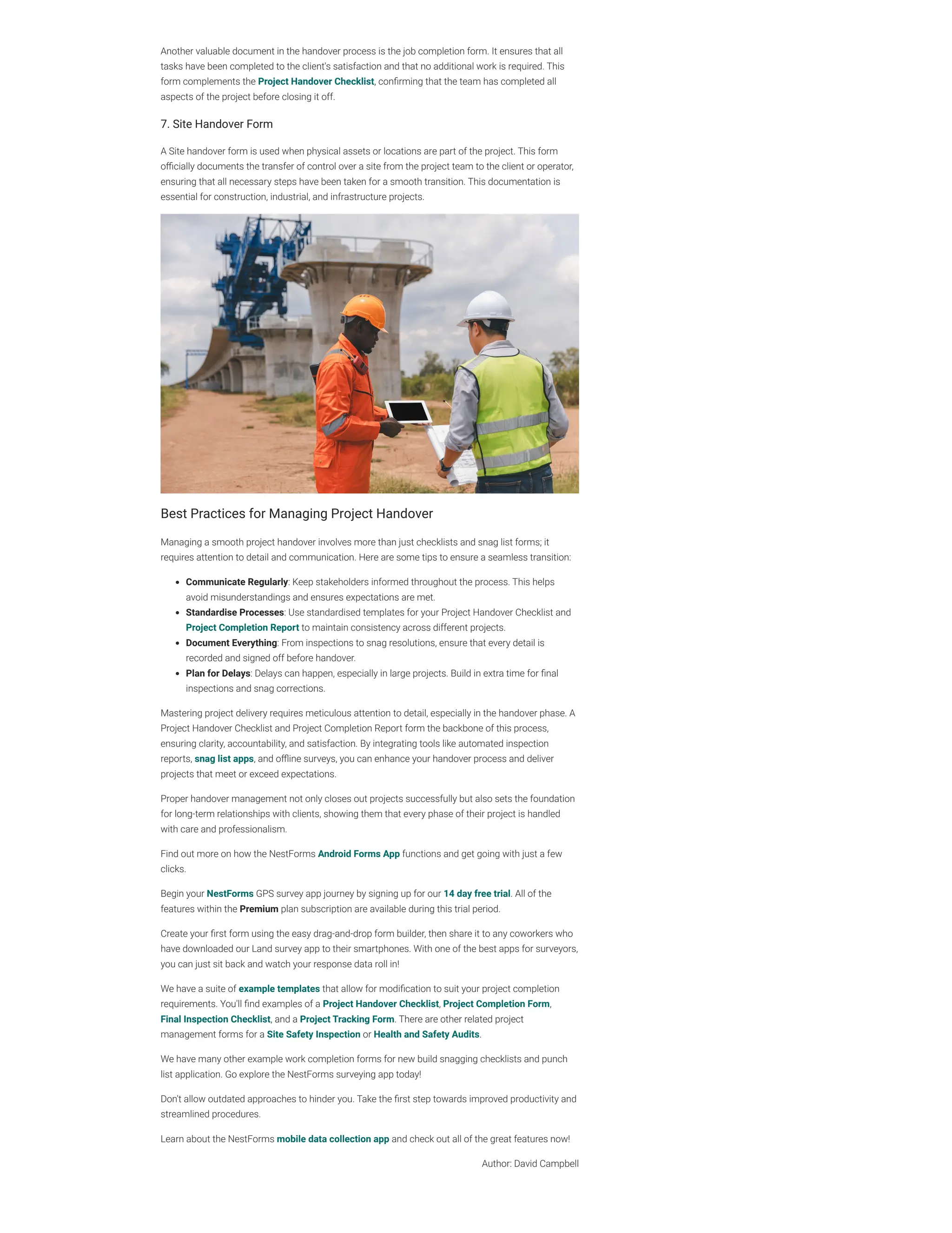 Master Project Delivery with Handover Checklists | PDF