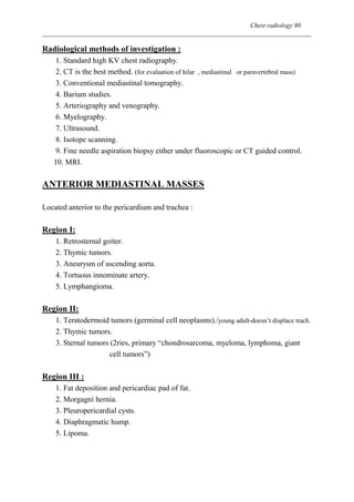Master radiology notes chest | PDF