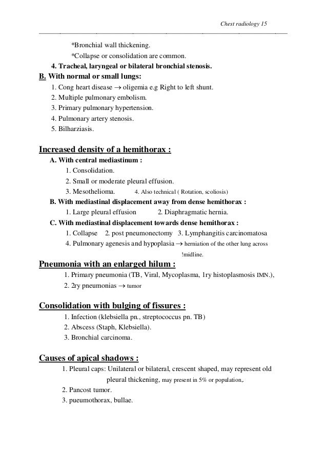 Master radiology notes chest