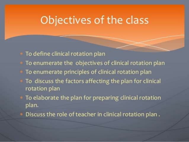 Master rotation and clinical rotation plan | PDF