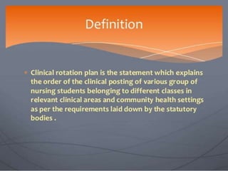 Master rotation and clinical rotation plan | PDF