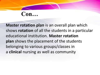 Master rotation and clinical rotation plan | PDF