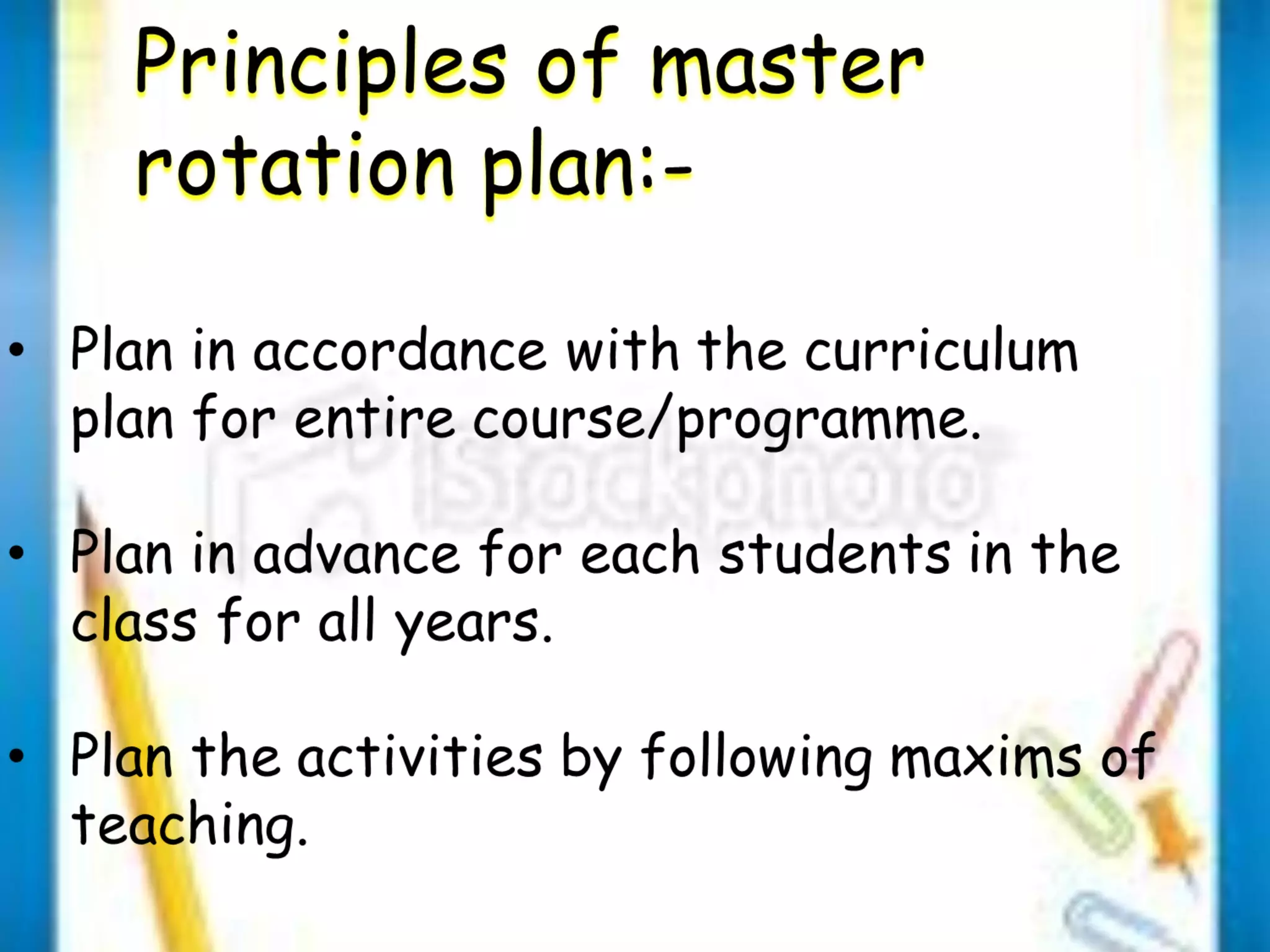 Master rotation plan | PPT