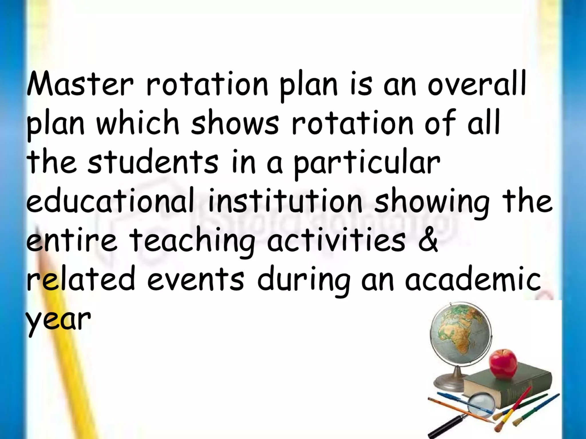 Master rotation plan | PPT