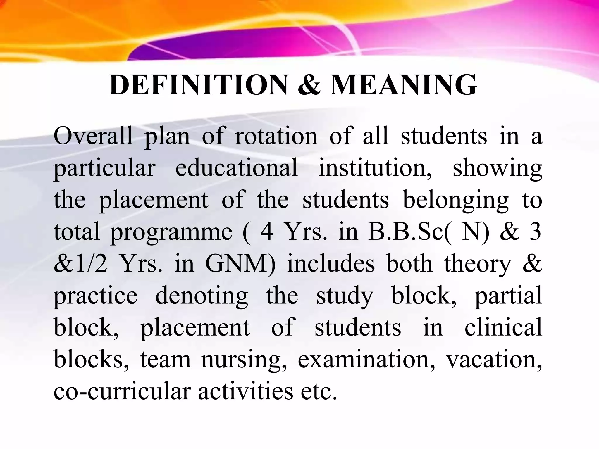 Master rotation plan | PPT