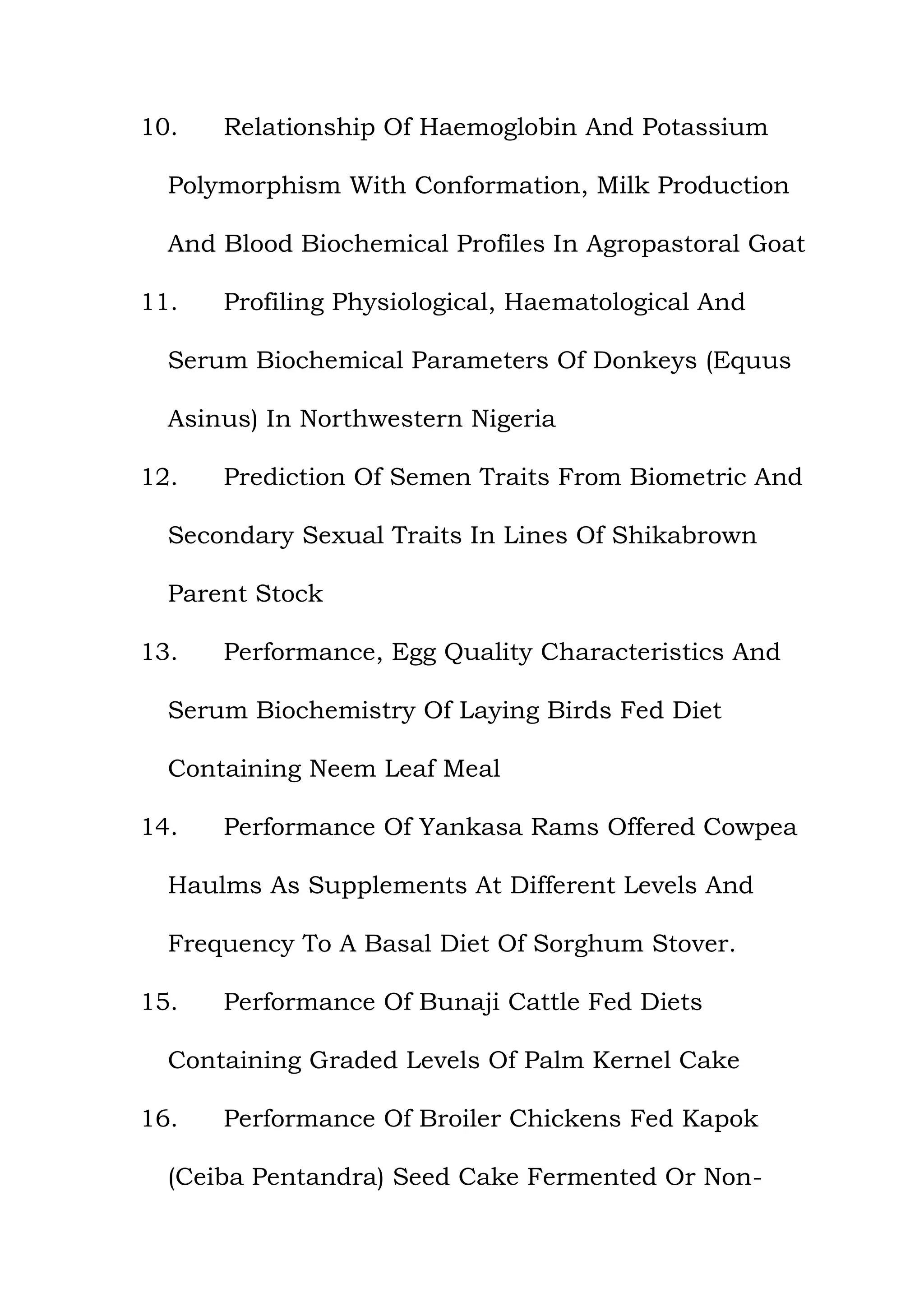 MASTERS ANIMAL SCIENCE PROJECT TOPICS AND MATERIALS.docx