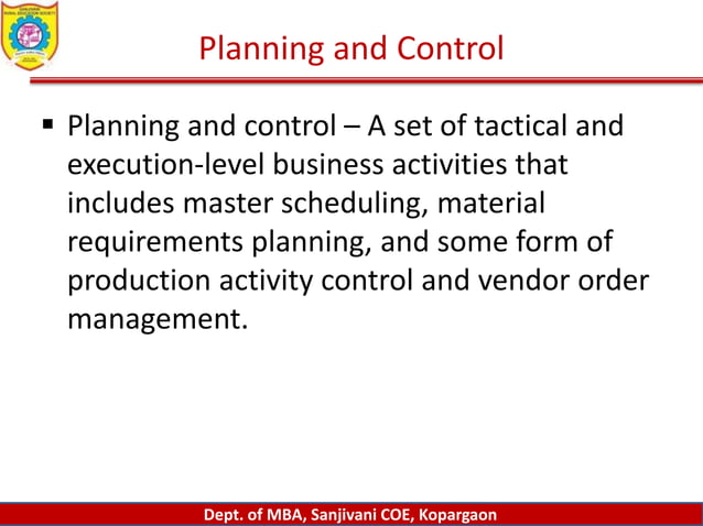 OPERATIONS MANAGEMENT - Master Production Scheduling | PPTX