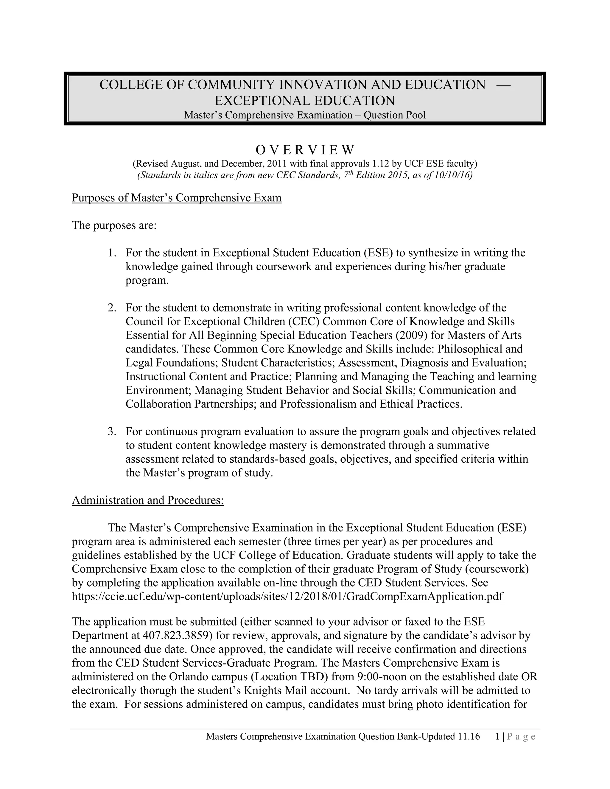 MastersCompExamStudyGuide.pdf | Special Education | Education