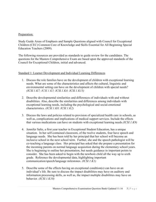 MastersCompExamStudyGuide.pdf | Special Education | Education