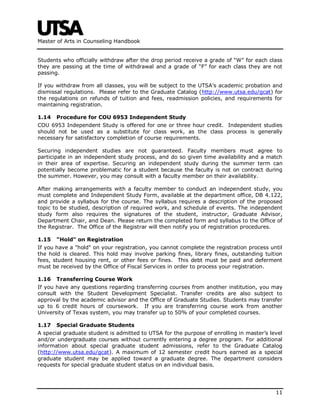 Masters Counseling Handbook | PDF