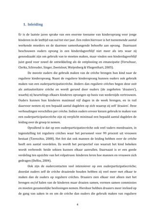 Masterscriptie oos roxanne calis. | PDF | Daycare and Pre-School | Parenting