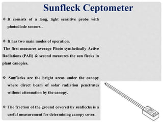 Advances in Instrumentation for Micrometeorological Studies | PPTX