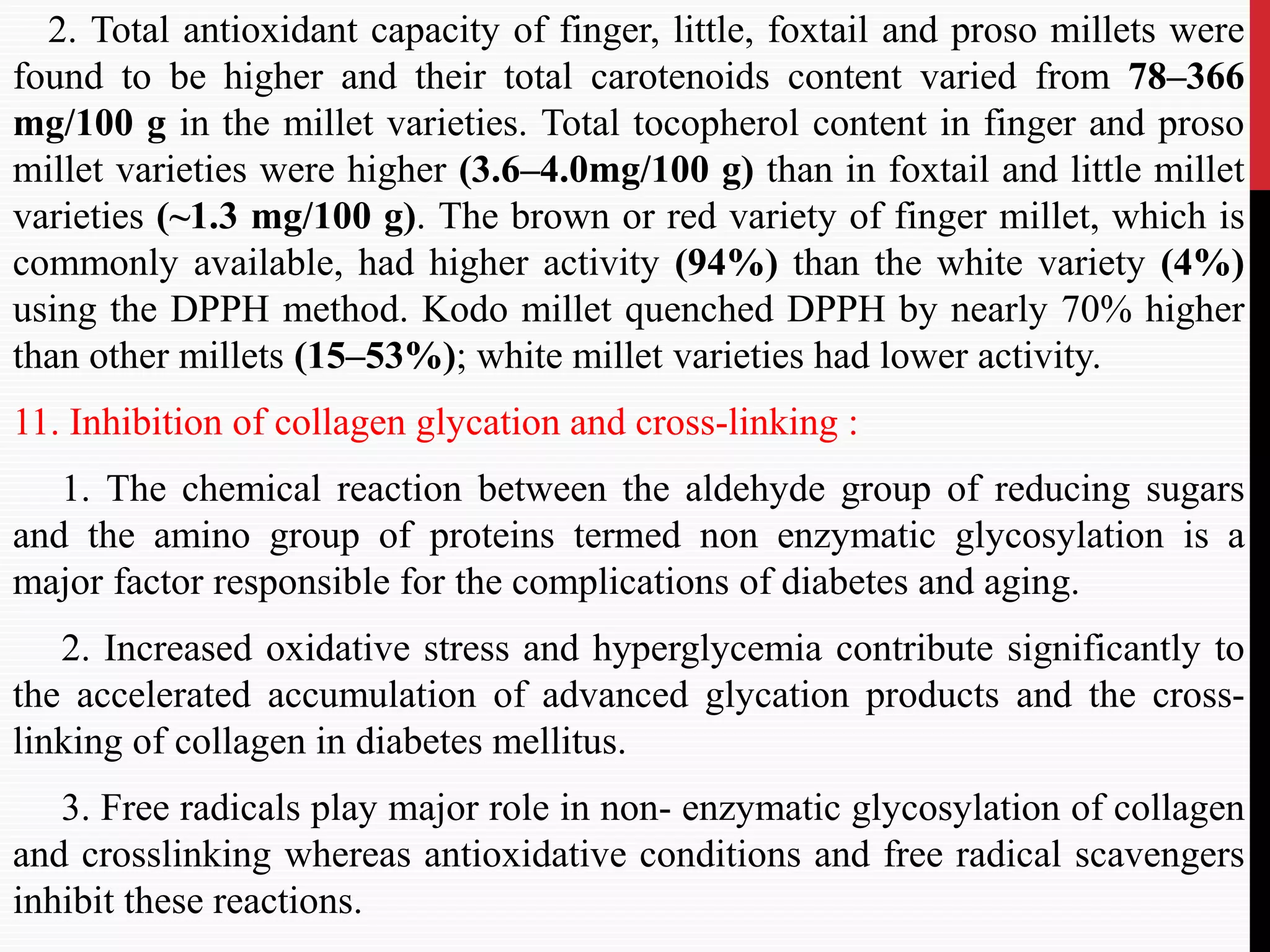 Nutritional and Medicinal benefits of millets | PPTX