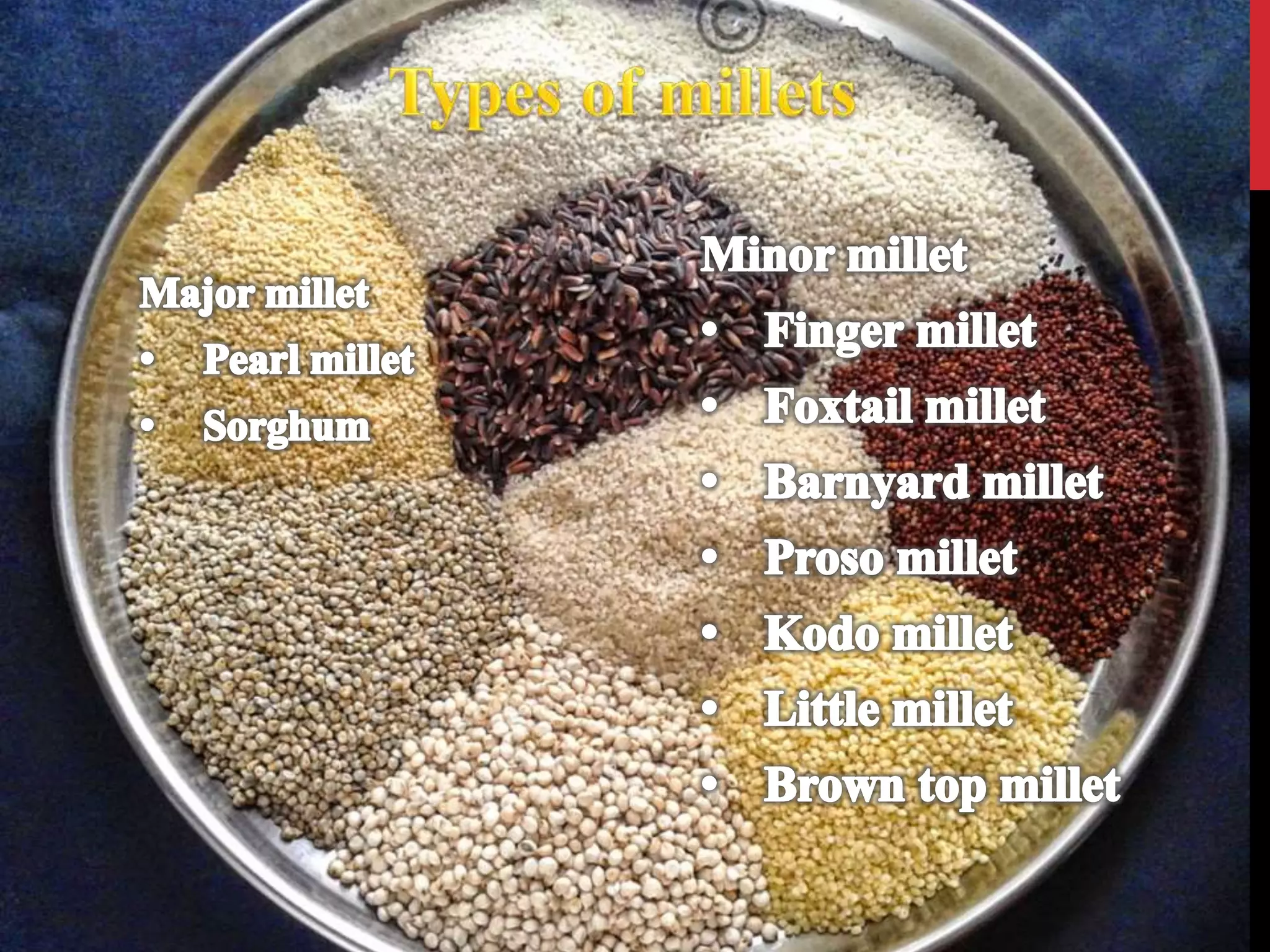 Nutritional and Medicinal benefits of millets | PPTX