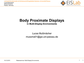 Body Proximate Displays | PDF | Smartphones | Consumer Electronics