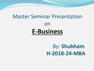 Master seminar presentation(shubham) | PPT | Free Download