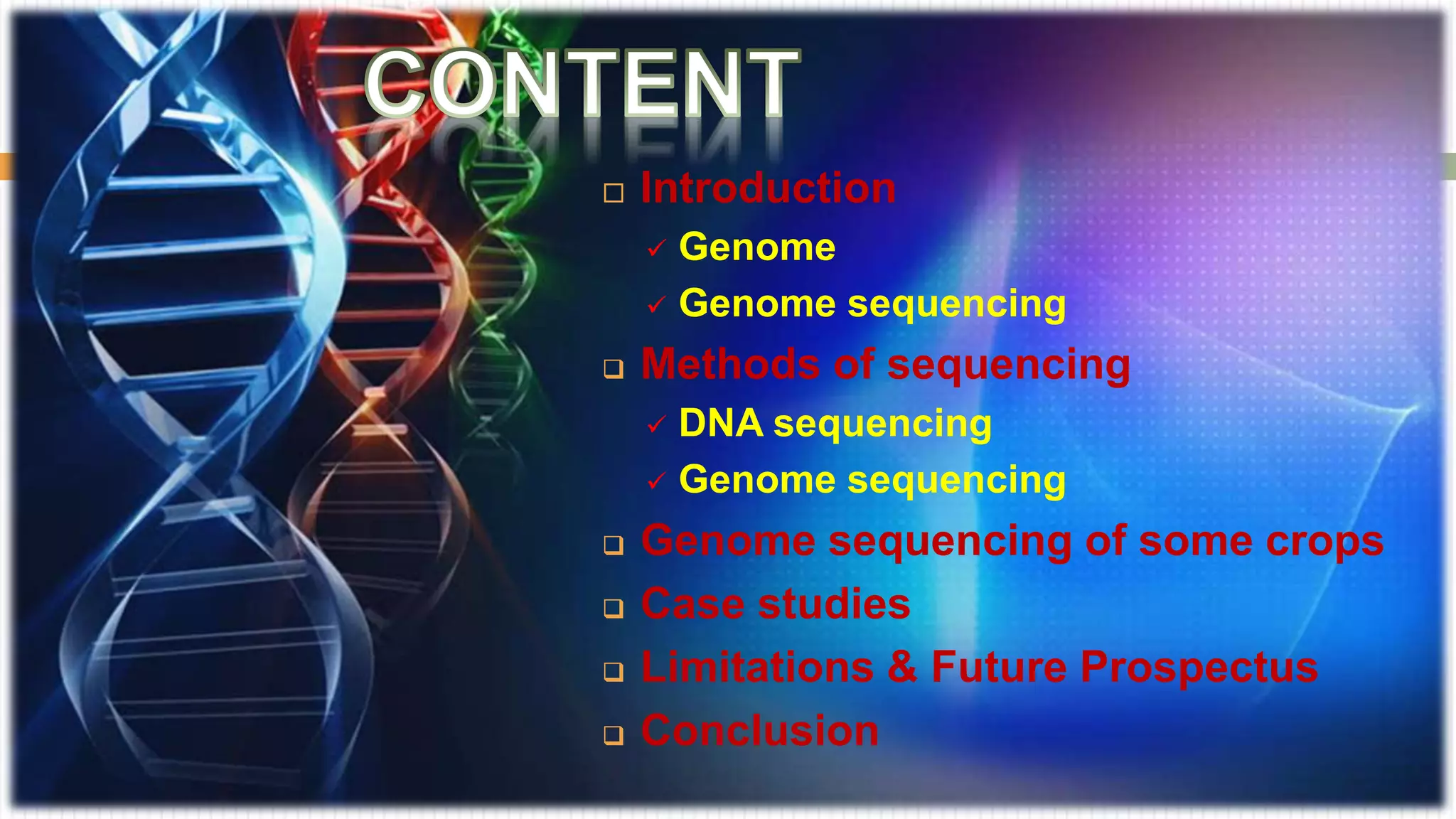 CROP GENOME SEQUENCING | PPTX