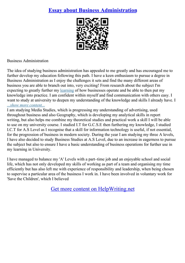 Masters Essay Sample | PDF