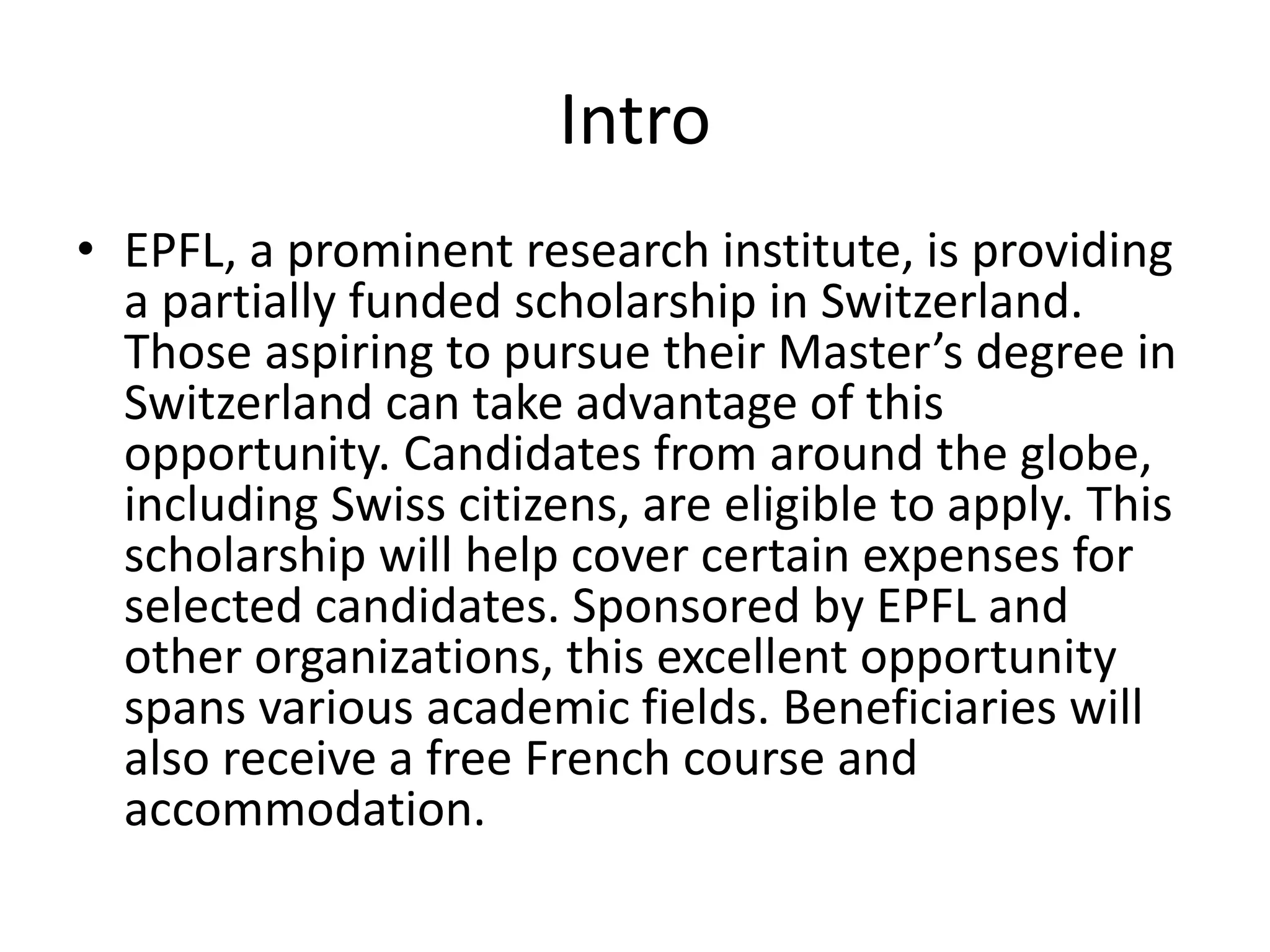 Masters Fellowship in Switzerland by EPFL 2023-2024.pptx