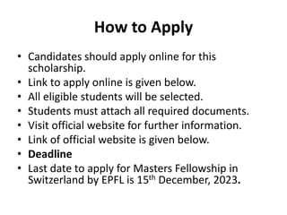 Masters Fellowship in Switzerland by EPFL 2023-2024.pptx