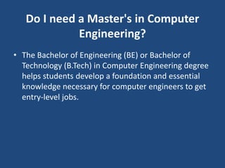 Masters in Computer Engineering - MITAOE | PPT