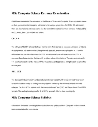 Masters in Computer Science.pdf | Postgraduate Education | College ...