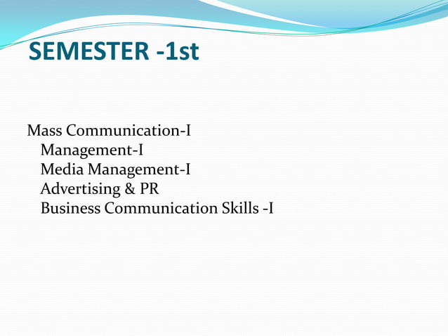 Masters in mass communication & media management | PPT