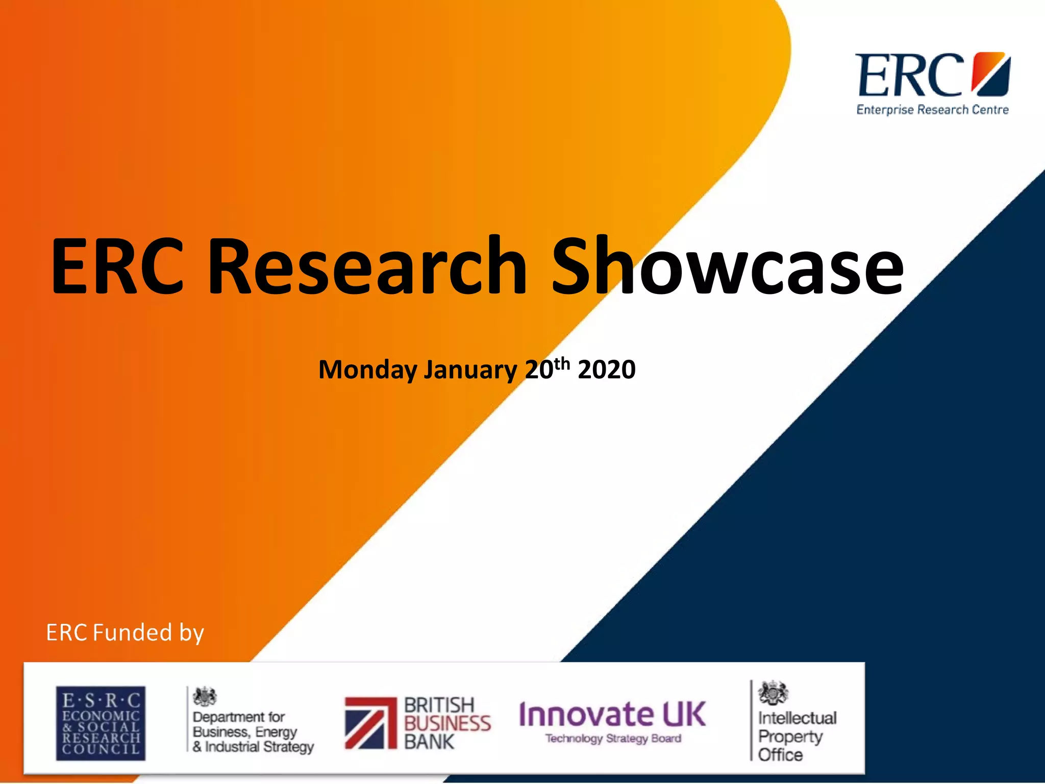 ERC Research Shocase presentation January 2020 | PDF