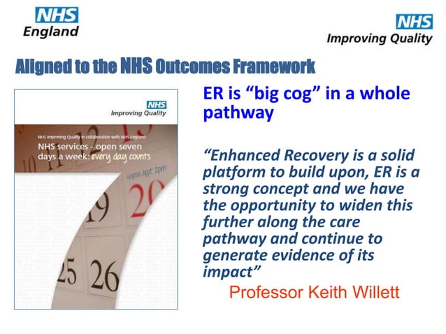 NHS England National Perspective – Enhanced Recovery | PPTX