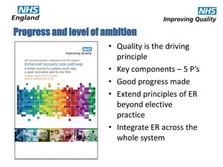 NHS England National Perspective – Enhanced Recovery | PPTX
