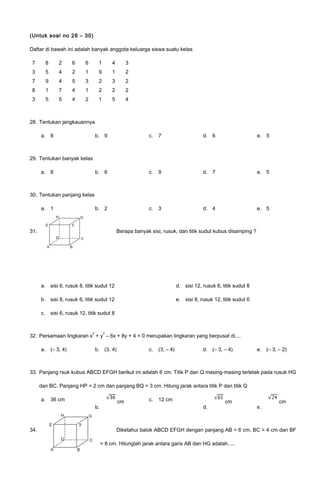 Master soal pas genap matematika | PDF