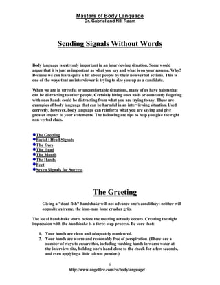 Masters of body language | PDF