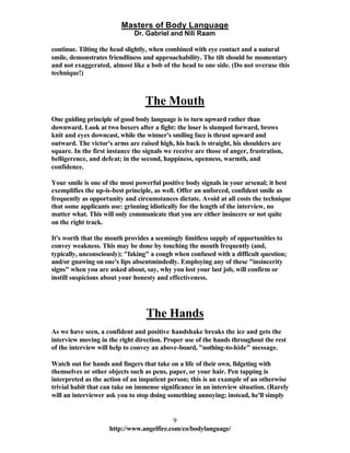 Masters of body language | PDF