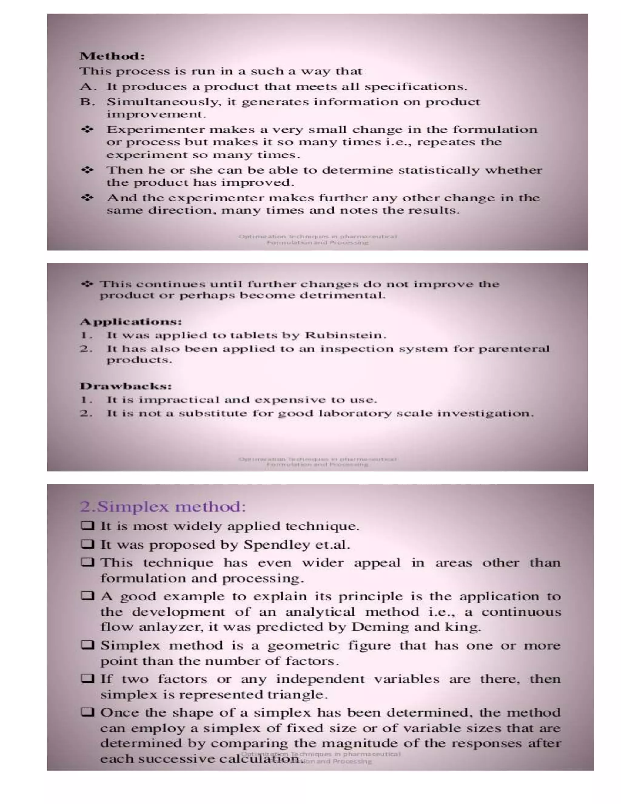 PREFORMULATION CONCEPTS AND OPTIMIZATION IN PHARMACEUTICAL FORMULATION ...