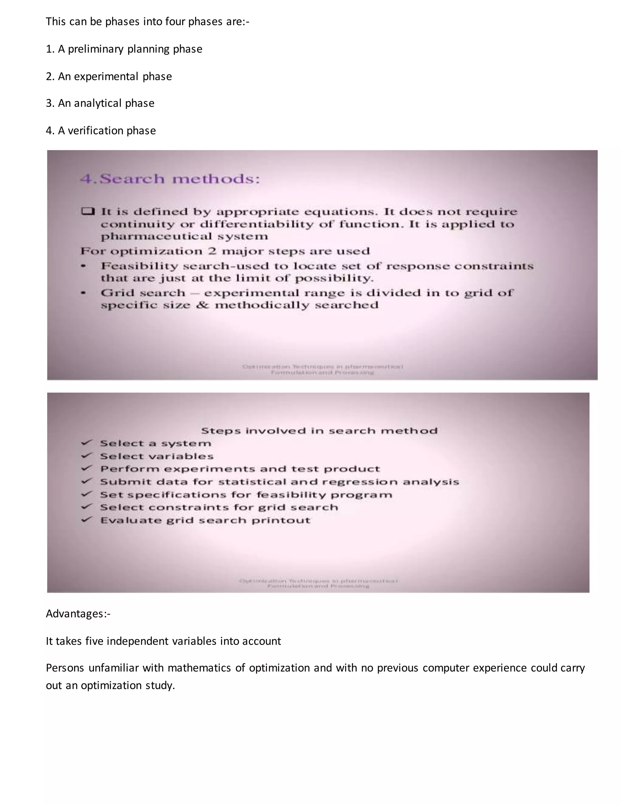 PREFORMULATION CONCEPTS AND OPTIMIZATION IN PHARMACEUTICAL FORMULATION ...