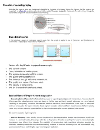 CHROMATOGRAPHY AND ITS TYPES | PDF | Chemistry | Science