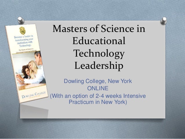 Masters of Science in Educational Technology Leadership