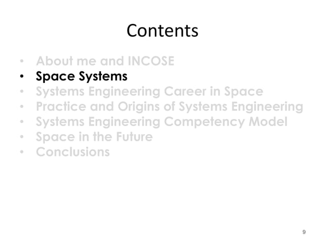 A Career in Systems Engineering has SPACE for Dreams | PPT