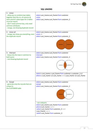 sql ppt for students who preparing for sql | PDF