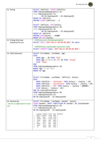 sql ppt for students who preparing for sql | PDF