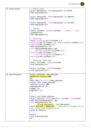sql ppt for students who preparing for sql | PDF