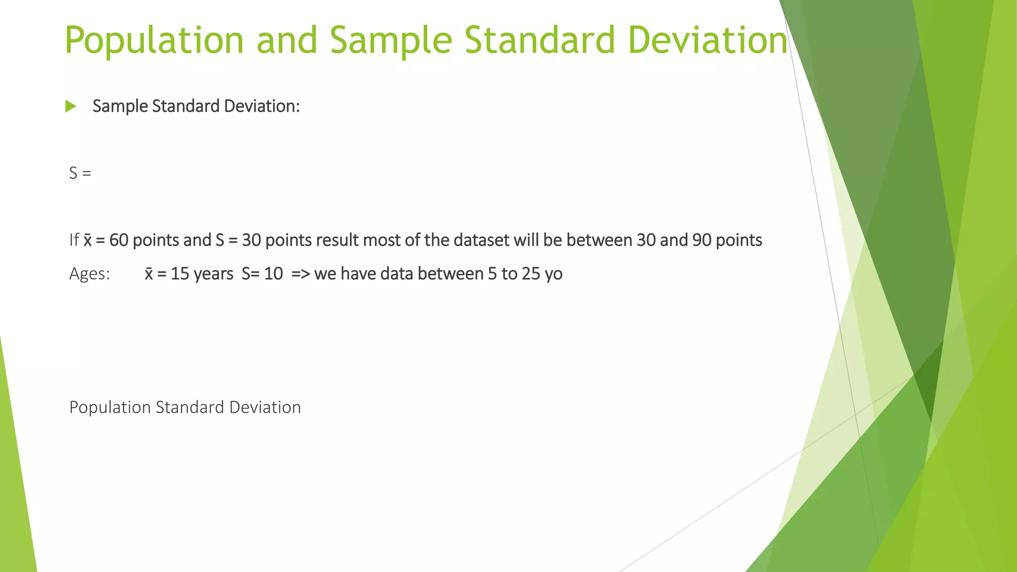 Master statistics 1#8 Population and Sample Standard Deviation | PPTX