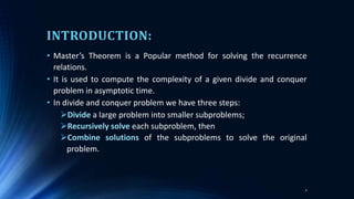 Improvised Master's Theorem | PPT