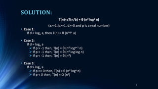 Improvised Master's Theorem | PPT