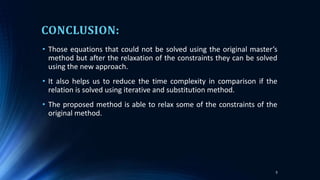 Improvised Master's Theorem | PPT