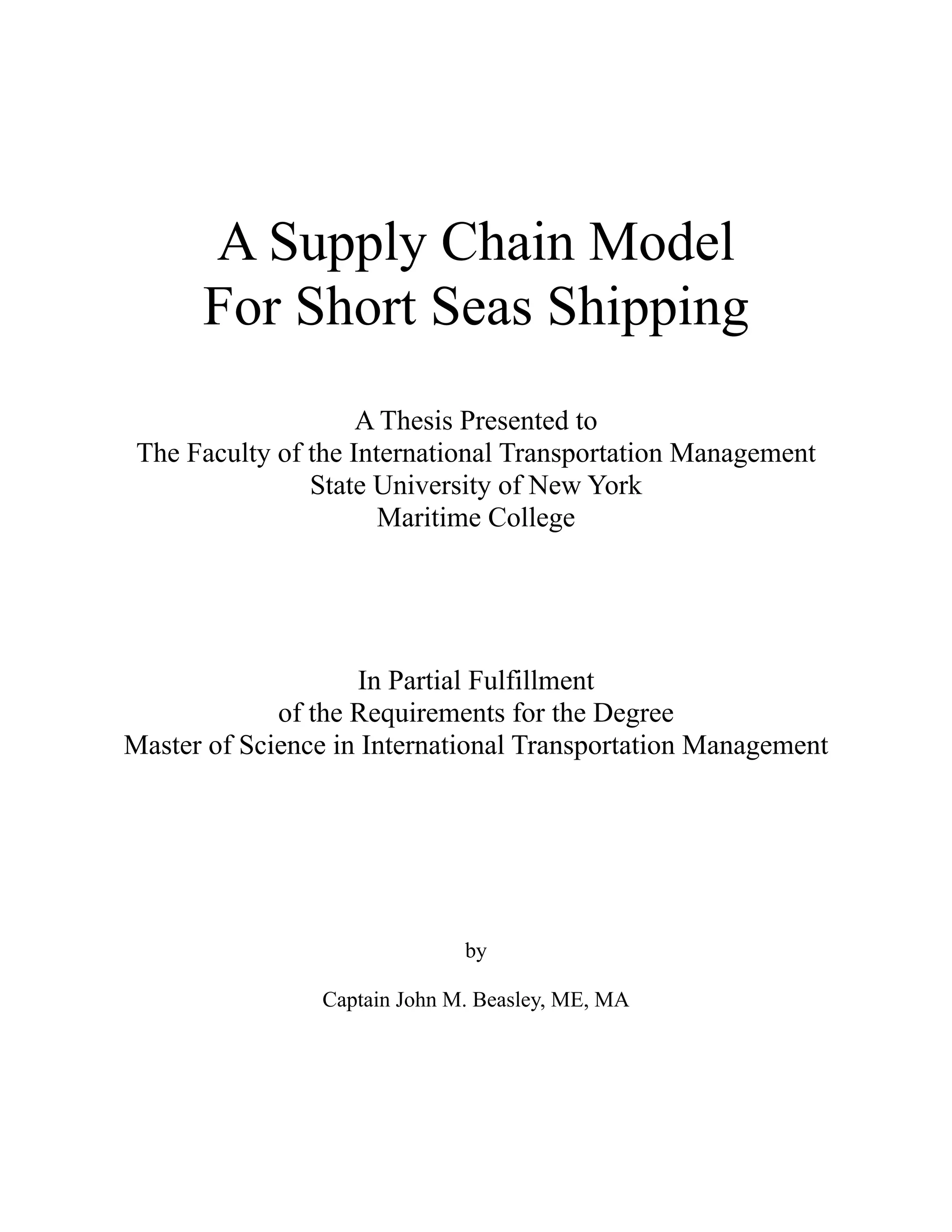 Masters thesis outline - word format | PDF