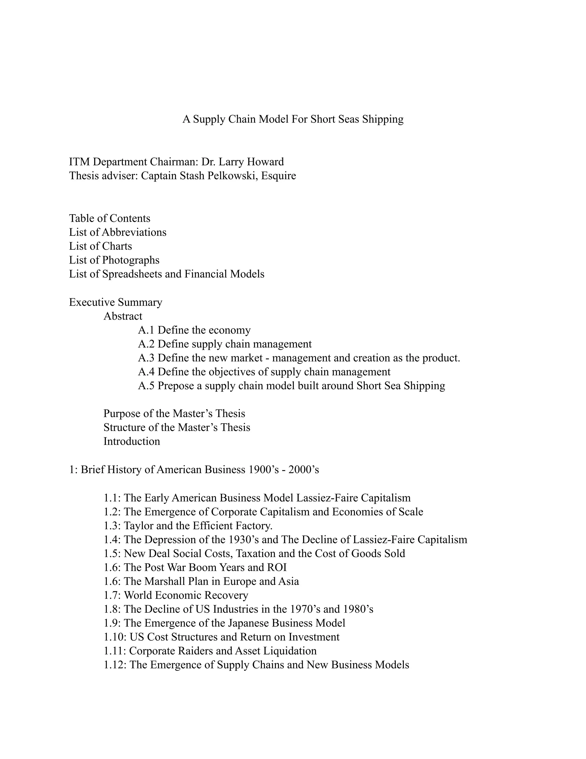 Masters thesis outline - word format | PDF