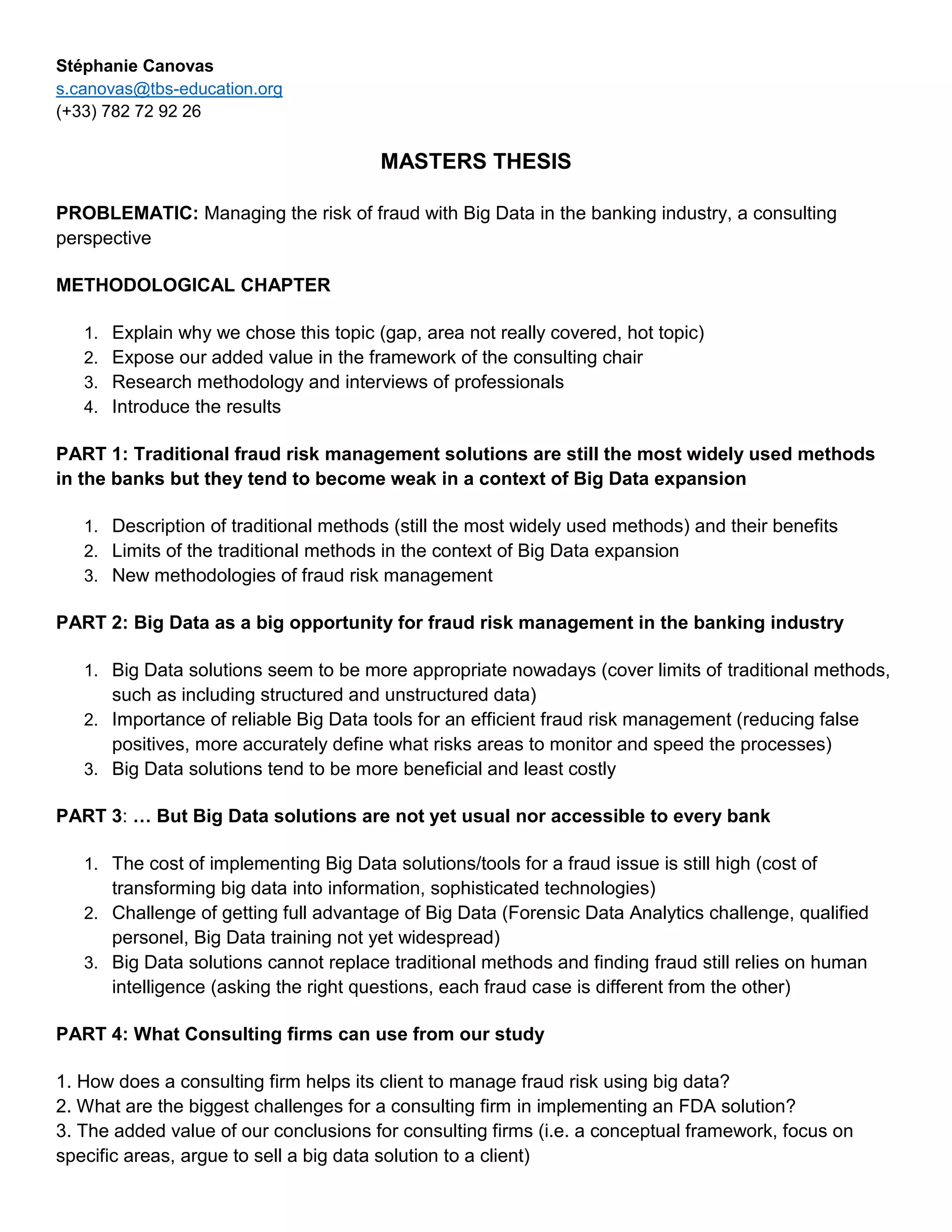 Masters thesis & interview guide | PDF