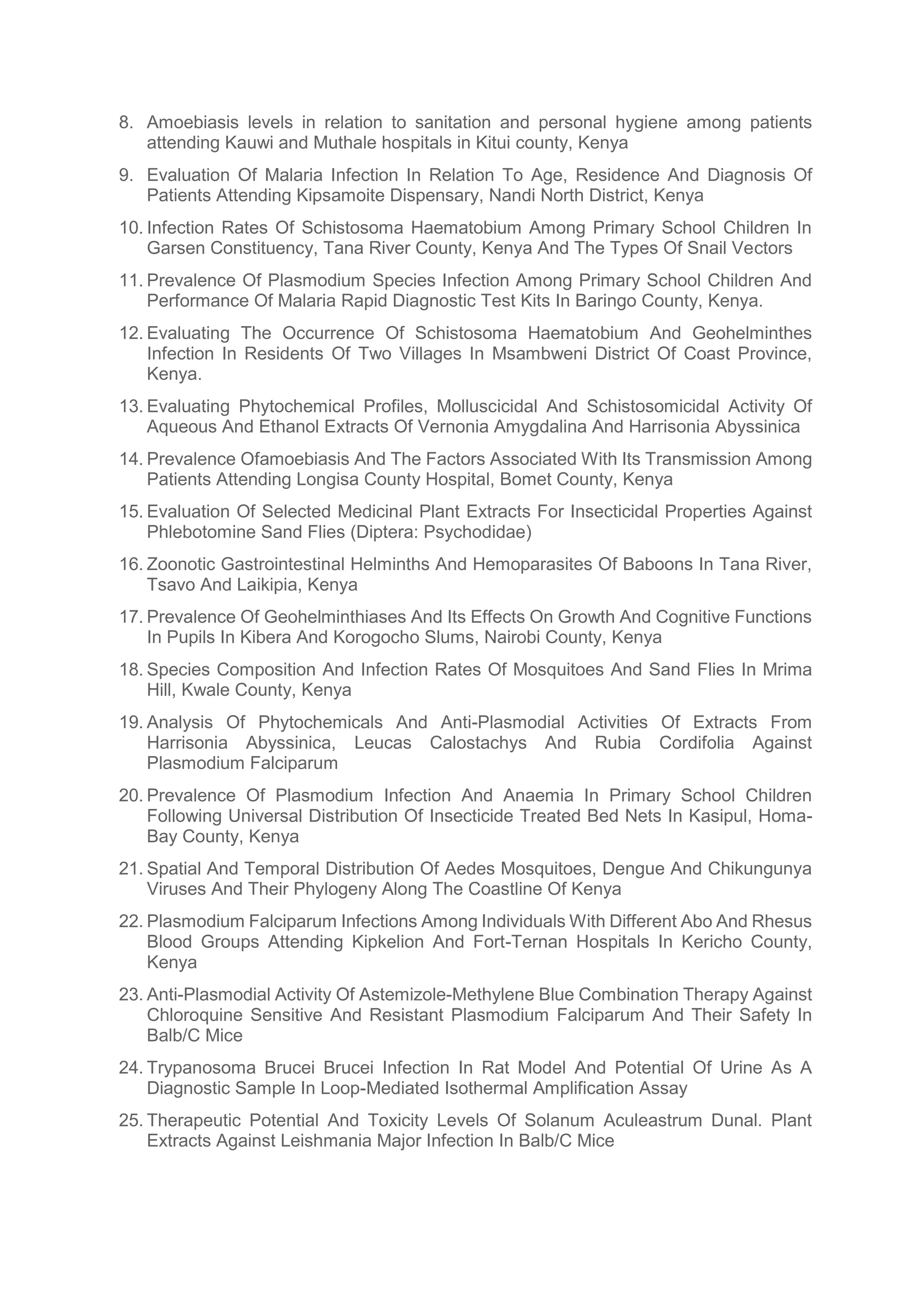 MASTERS VETERINARY PARASITOLOGY PROJECT TOPICS AND MATERIALS.docx